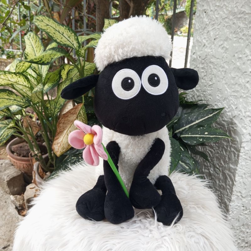 SHAUN THE SHEEP Baby Shaun With Flower Japan Plush Toy | Shopee Philippines