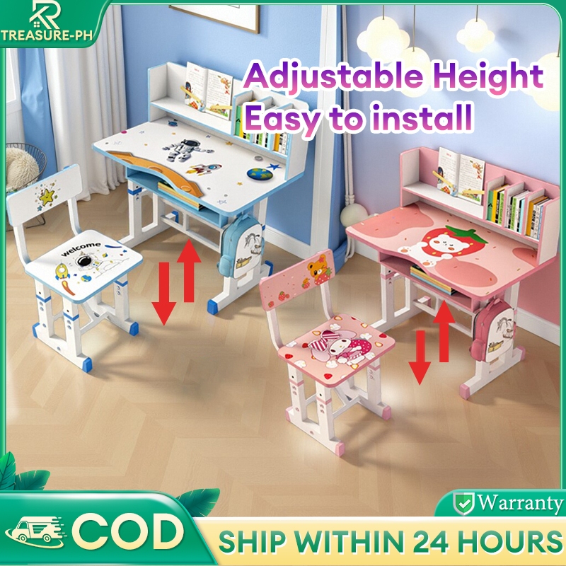 【Safe Package】Study Table For Kids Adjustable Table With Chairs Set ...