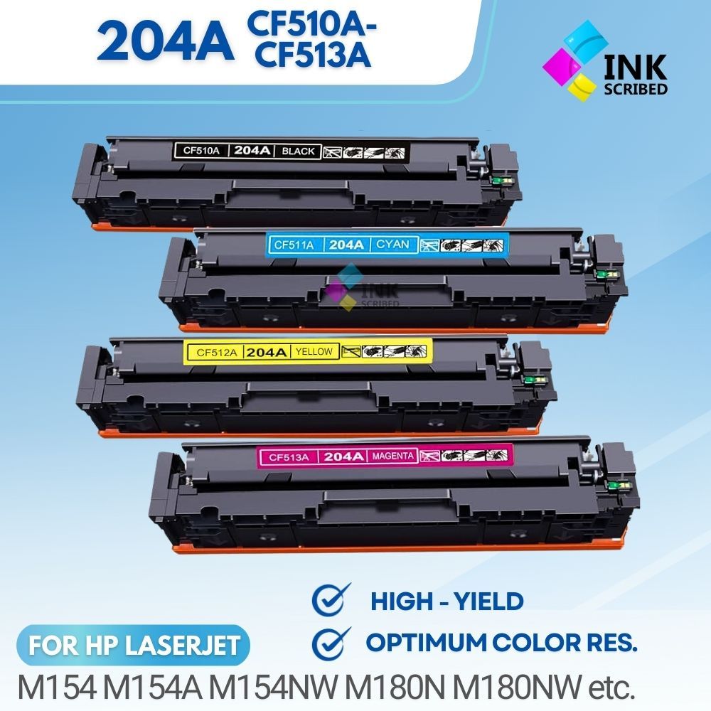 INKSCRIBED 204A CF510A CF511A CF512A CF513A Compatible Toner for HP LaserJet Pro M154 M180 M181 ...