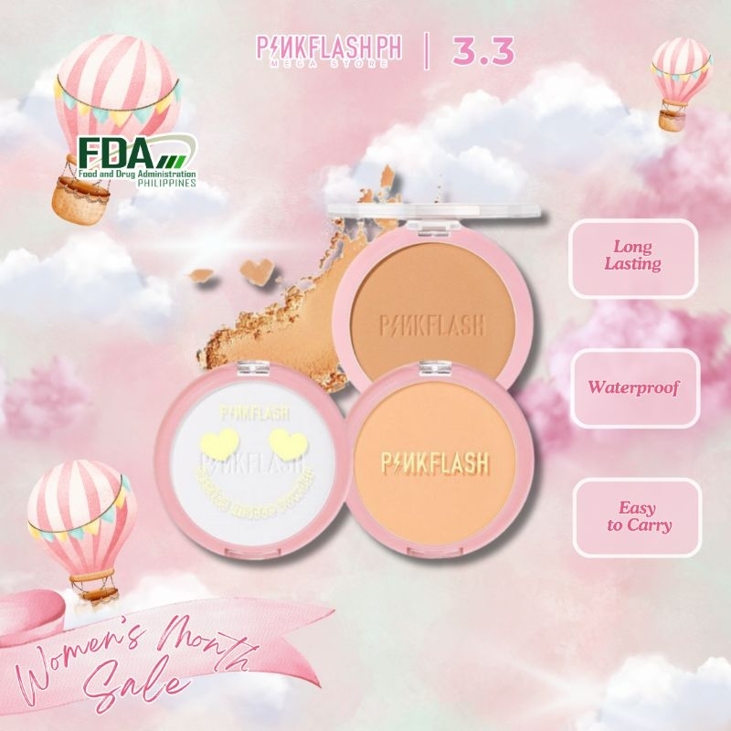 PINKFLASH Long-lasting Matte Traceless Waterproof Oil Control Pressed ...