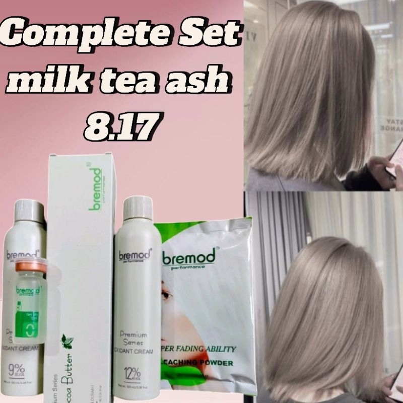 Milk Tea Ash Complete Set Bremod Performance Hair Dye | Shopee Philippines
