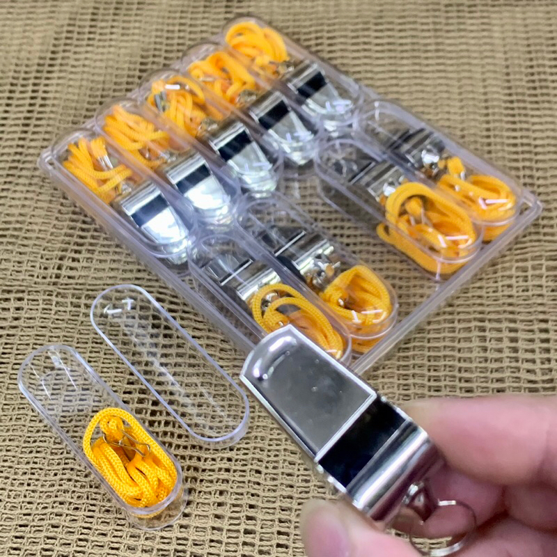 10pcs/box Referee Whistles with Lanyard, Extra Loud Whistle for Sports ...