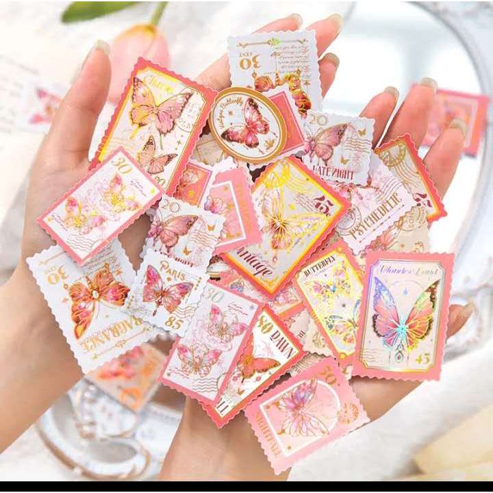 Leatherhead series stamp sticker pack cute retro envelope paper ...