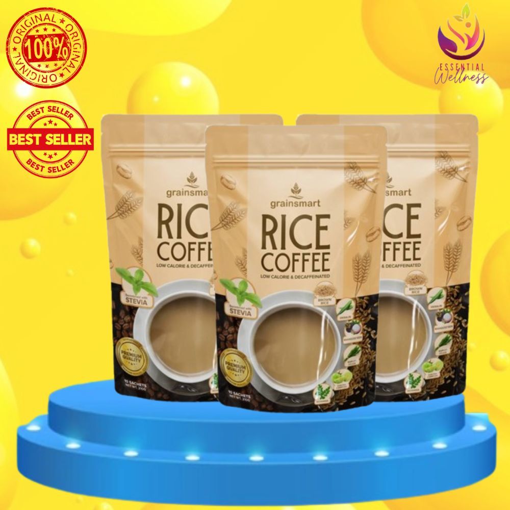 [3 POUCHES] Original Grainsmart Rice Coffee Low Calorie & Decaffeinated ...