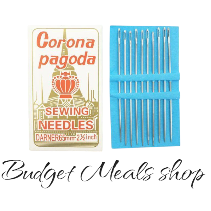 Sewing needle (pagoda corona) 10pcs needle per pad 65mm 2, 1/2 inch ...