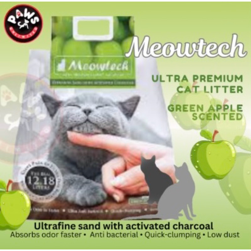 Meowtech Ultra Premium Cat Litter Apple Scent 12.18L | Shopee Philippines
