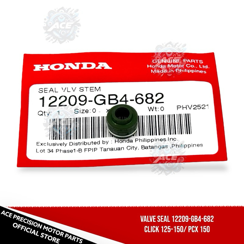 HONDA GENUINE VALVE SEAL CLICK 125/150, PCX 150 12209-GB4-682 (1PC ...
