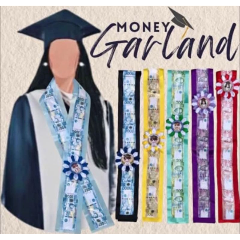 10 slot Empty Money Garland, money sash, Money Garland for Graduations ...