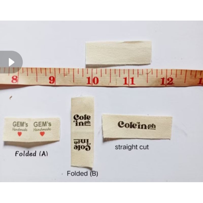 Custom cotton labels/ Etiketa 0.5 x 1.5in (small) for handmade ...