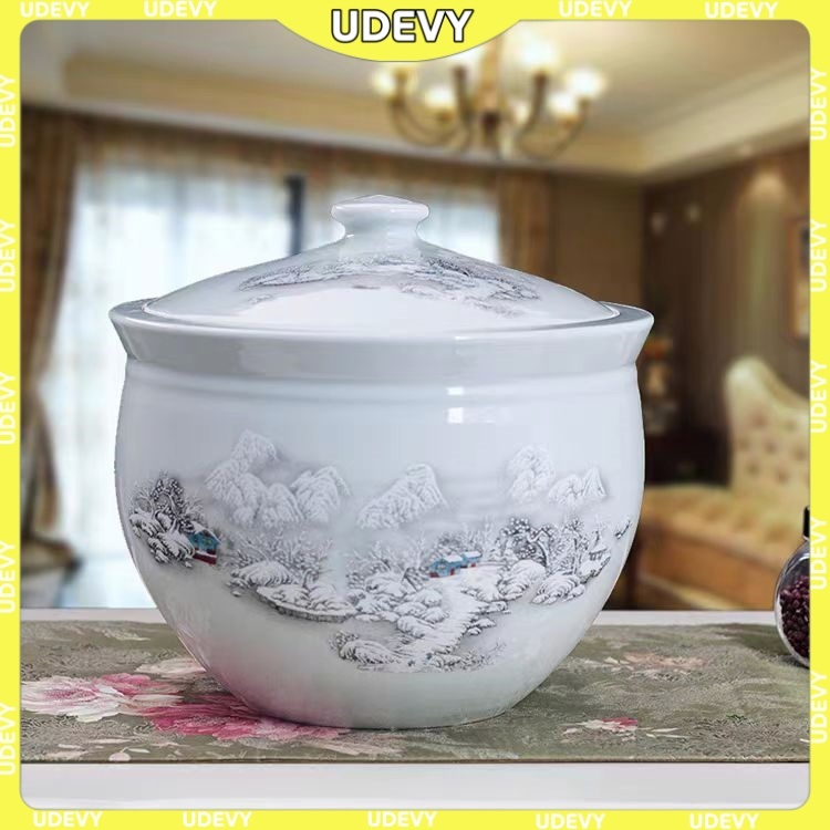 Ceramic Rice Dispenser 10kg Insect-proof/with cover Rice Bucket Top ...