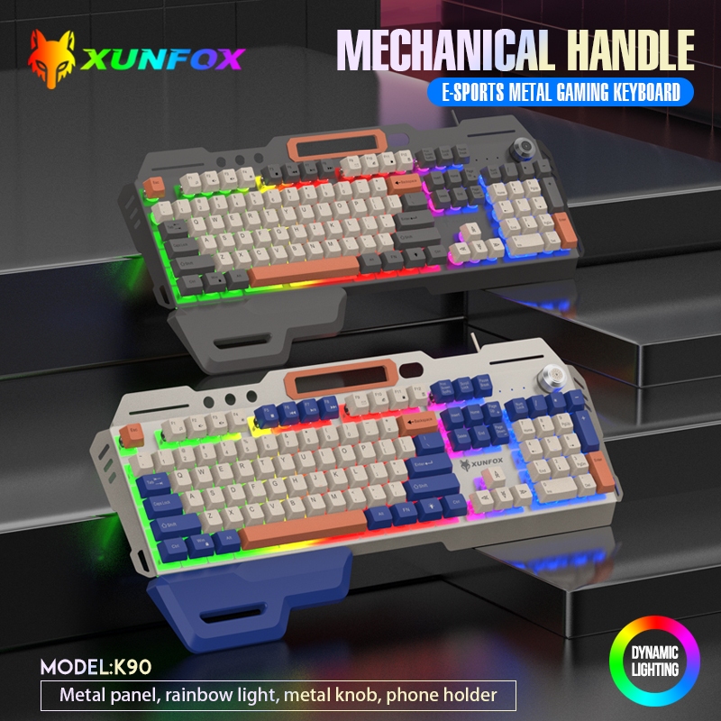 XUNFOX K90 keyboard 104 keys mechanical keyboard gaming keyboard and ...