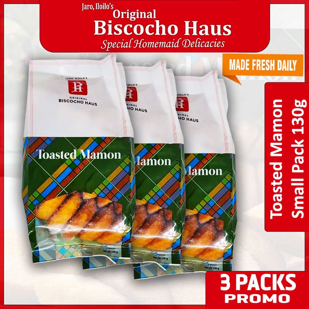Toasted Mamon Small 3 Packs 130 grams Per Pack Biscocho Haus Iloilo ...