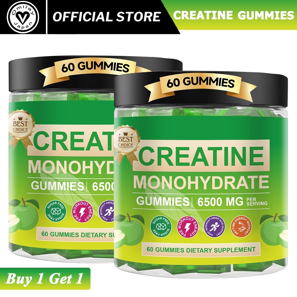 Omilay Creatine Monohydrate Gummies Promotes Muscle Growth & Muscle ...