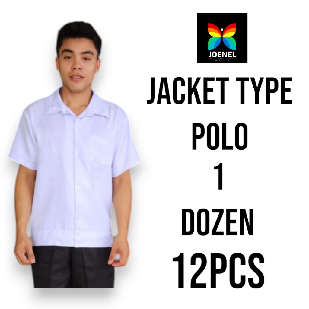 Jacket Type Polo 1 Dozen 12pcs School Uniform Joenel Brand | Shopee ...
