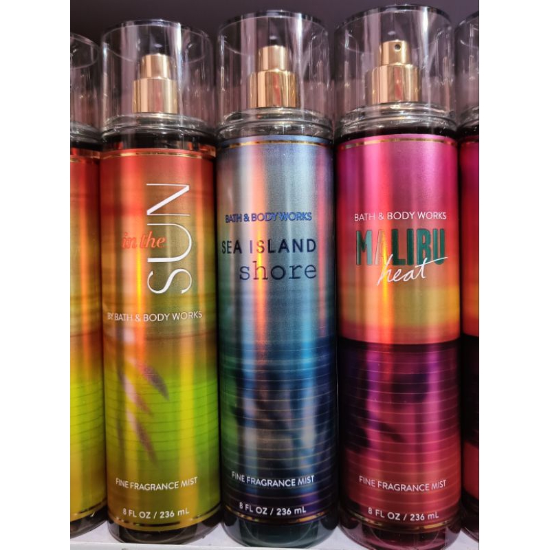 BATH AND BODY WORKS SEA ISLAND SHORE , MALIBU HEAT , IN THE SUN ...