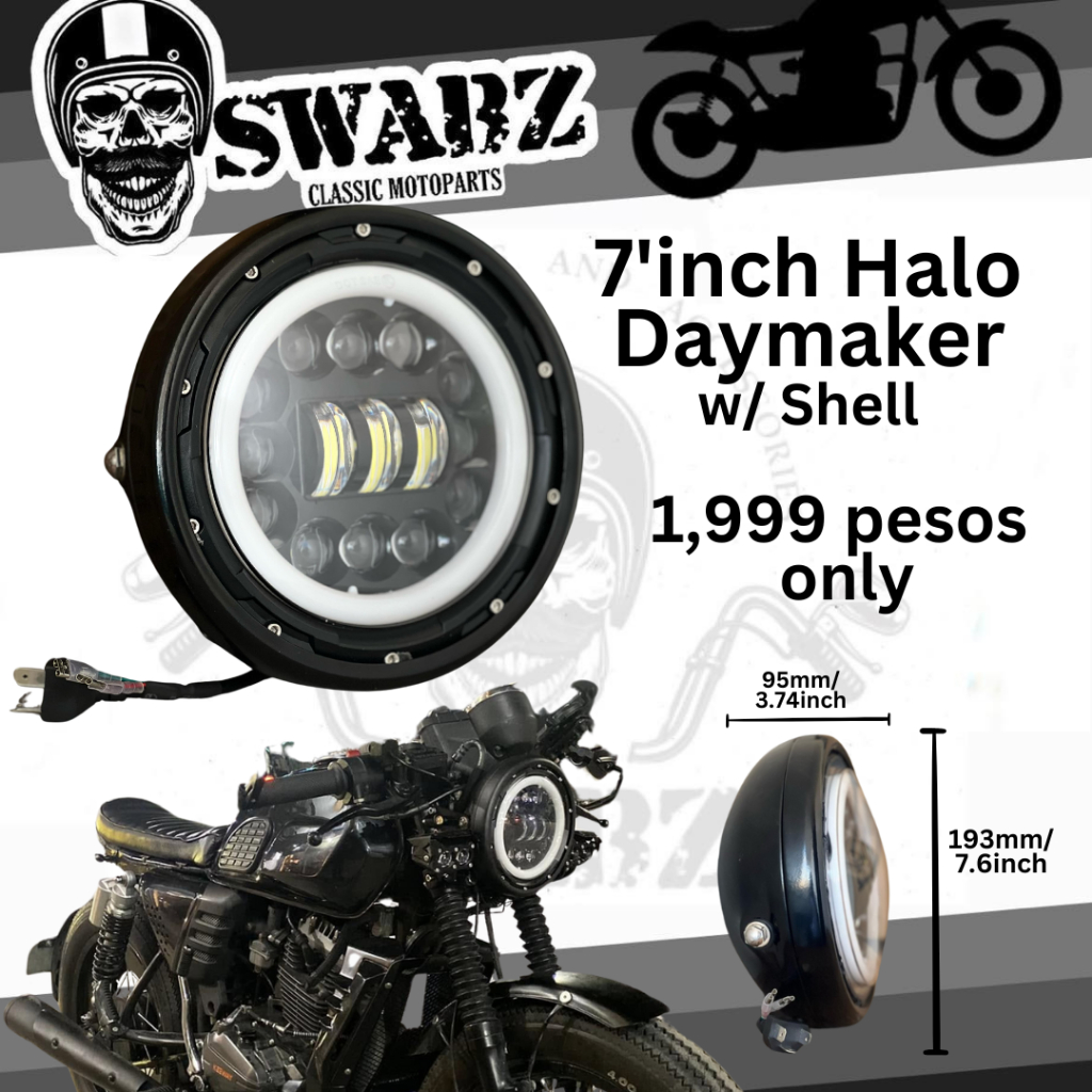 Halo Daymaker Headlight for motorcycle | Shopee Philippines