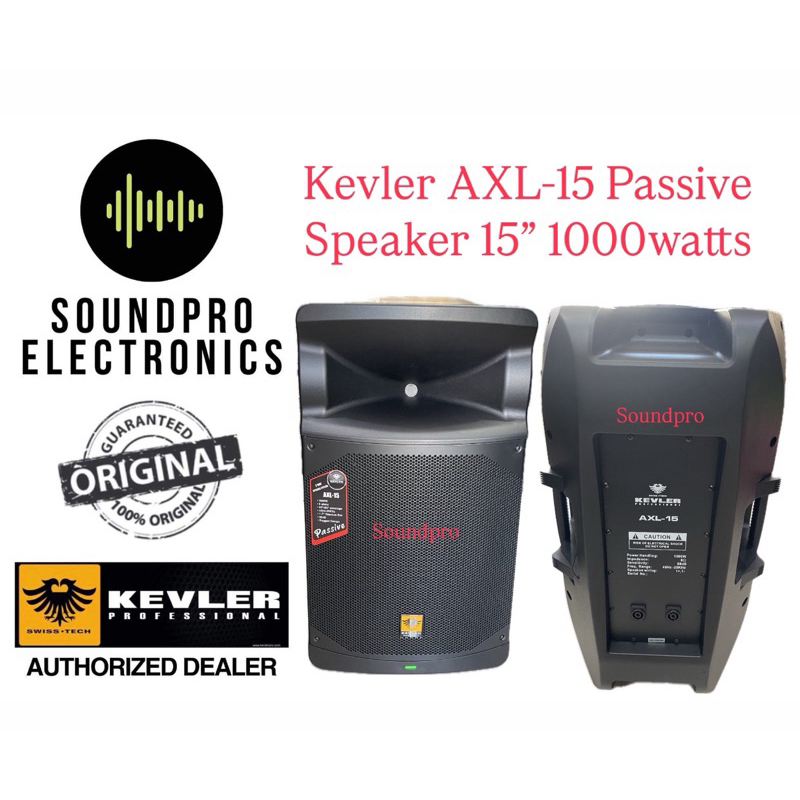 Kevler 1PC AXL-15 15” 1000watts 2way Full Range Passive Speaker | Shopee Philippines