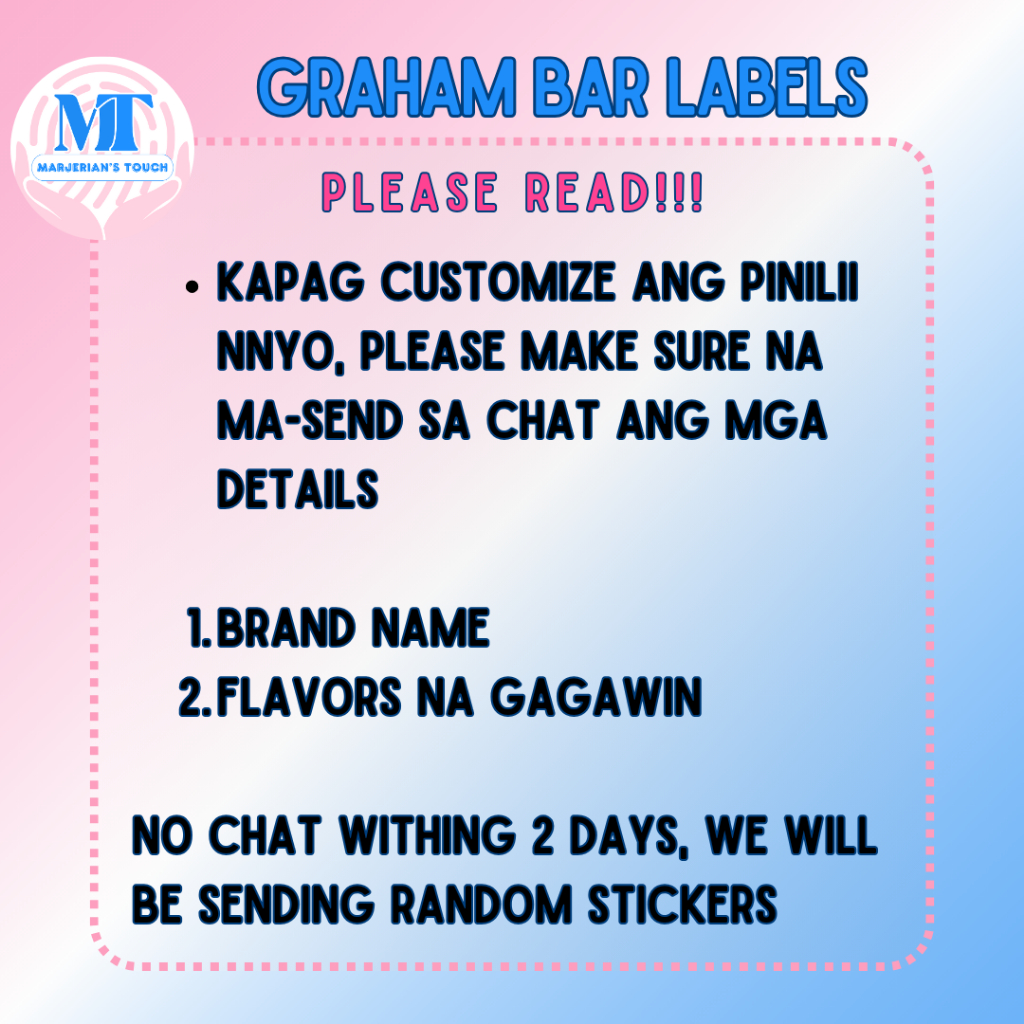 GRAHAM BAR STICKER LABEL WATERPROOF SMUDGEPROOF VINYL STICKER PRODUCT ...