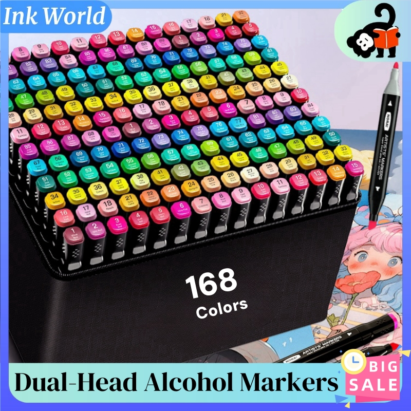 168Colors Marker Alcohol Marker Set Color Pen Art Marker Pen Drawing ...