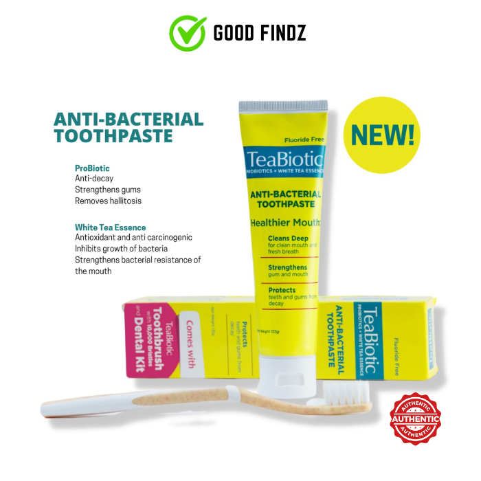 Teabiotic Anti Bacterial Toothpaste 135g with Toothbrush | Shopee ...
