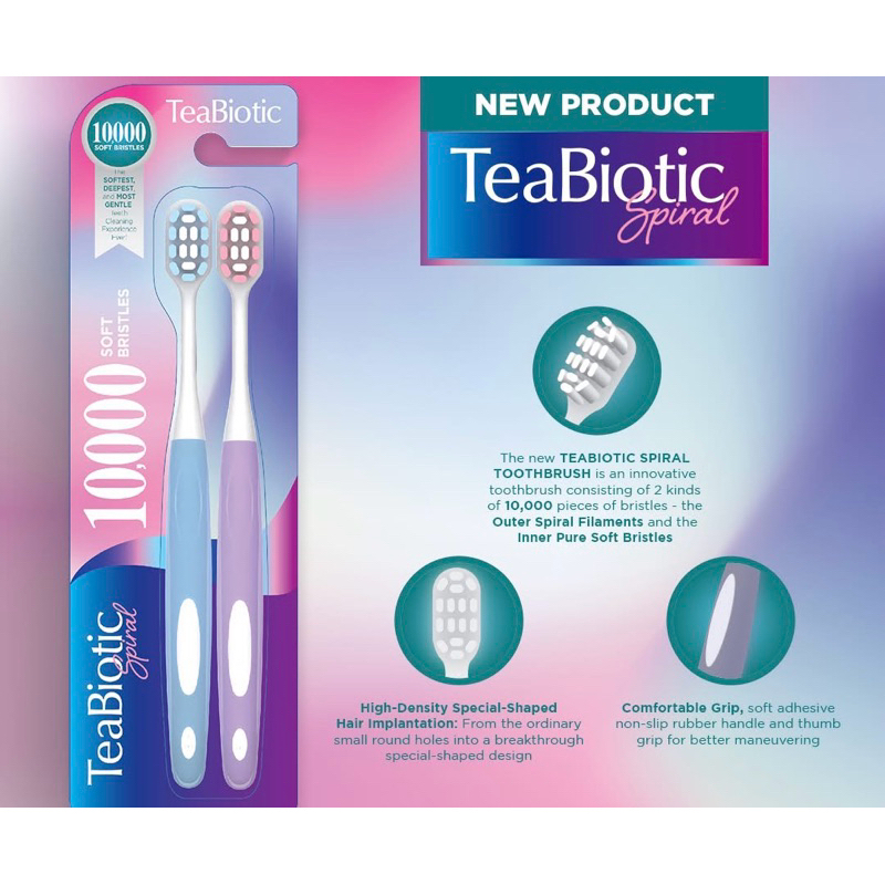 Teabiotic Spiral 10,000 Soft Bristles Toothbrush | Shopee Philippines