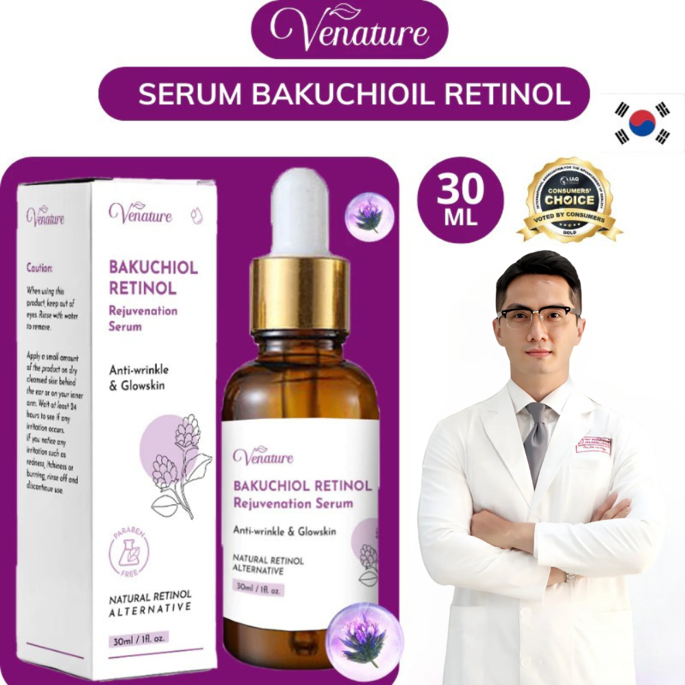 Venature Bakuchiol Retinol Rejuvenation Serum Face Whitening Anti-Aging ...