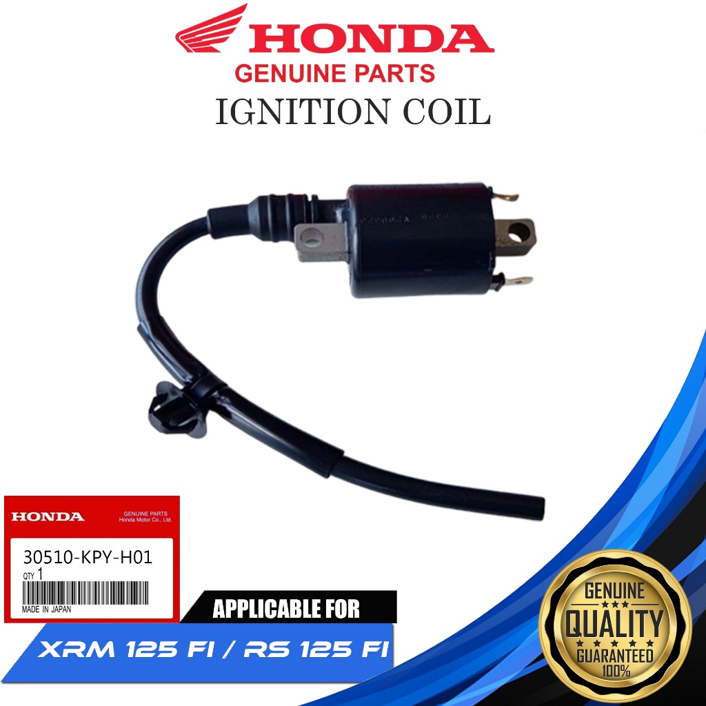 HONDA GENUINE IGNITION COIL ASSY FOR XRM 125 FI / RS125 FI ( 30510-KPY ...