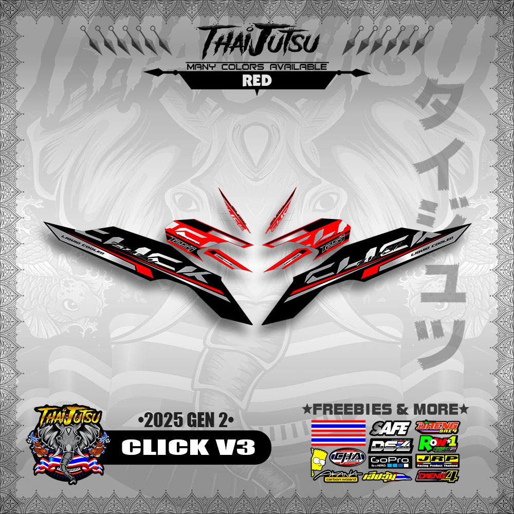 CLICK V3 INDO STICKER DECALS ( 2025 GEN 2 )【ThaijutsuStickers】 | Shopee ...