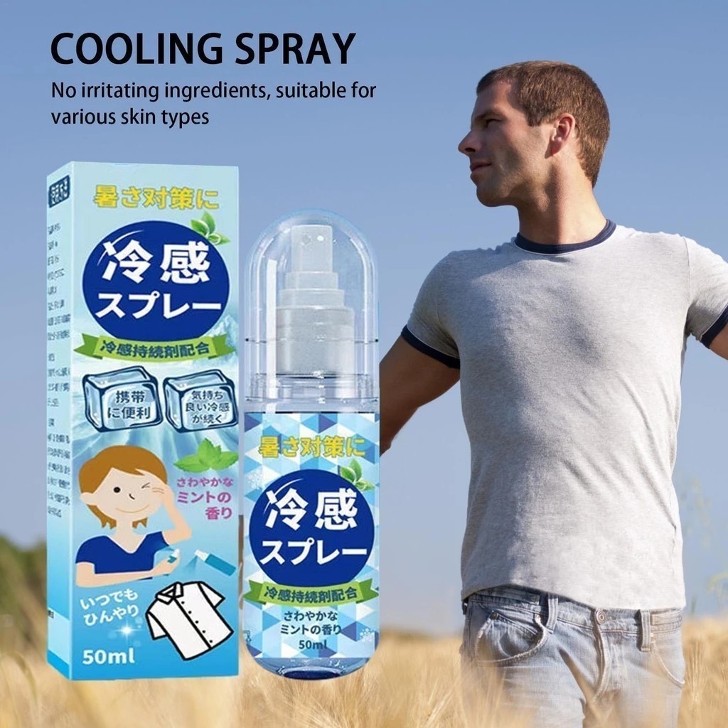 Cooling Spray 50ML Cool Spray Cooling Body Spray Gently Heat relief ...