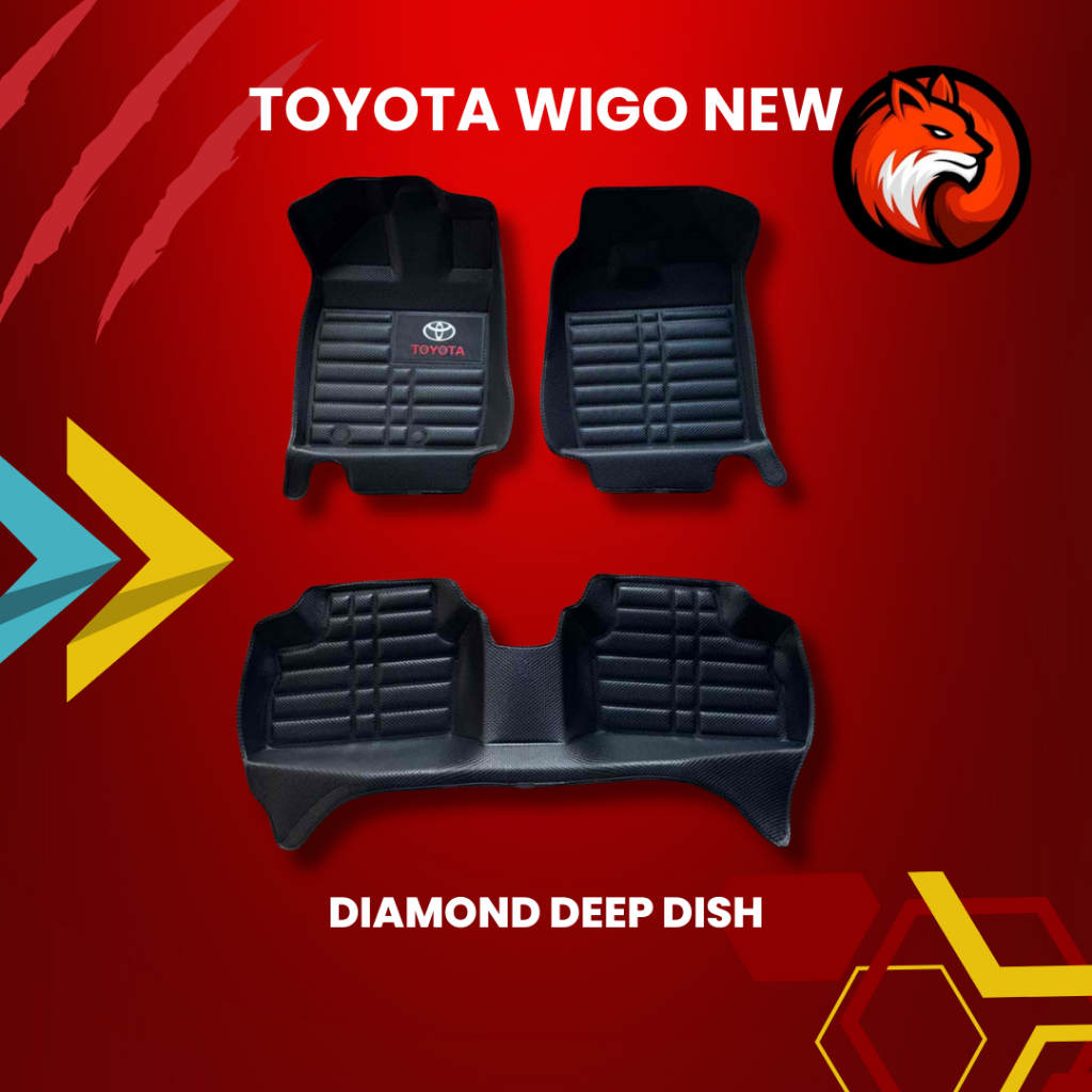 Toyota Wigo 2023-2025 Premium Diamond Deep Dish Car Matting, interior ...