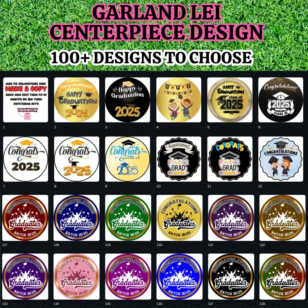 9PCS/11PCS 2025 GARLAND LEI CENTERPIECE DESIGN LOGO MACHINE CUT ...