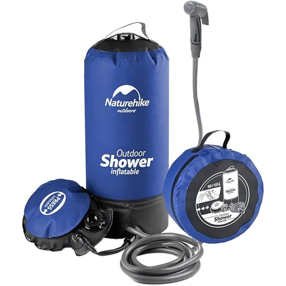 Naturehike Outdoor Shower Pump Bath Portable Ultralight Camping PVC Air ...