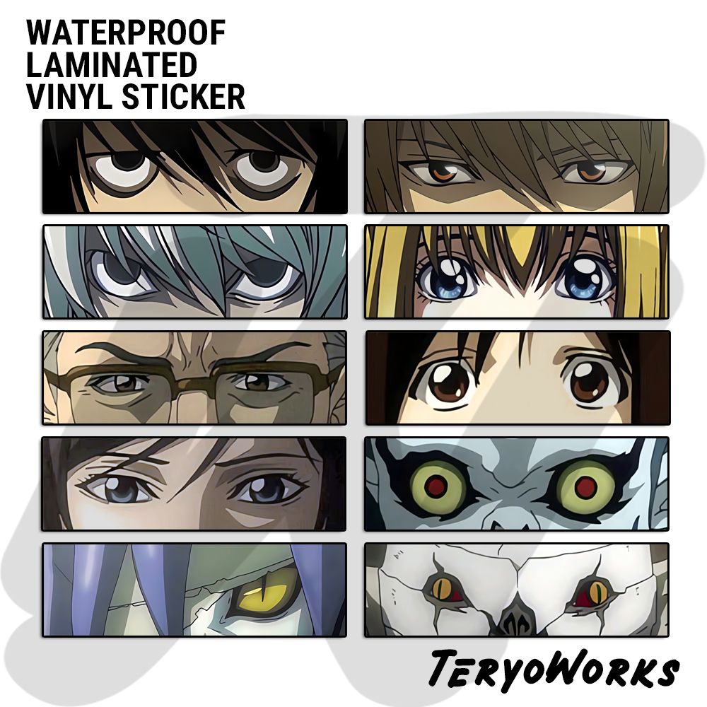 Death Note Eye Slap Sticker – Anime Vinyl Decal for Laptop, Phone ...