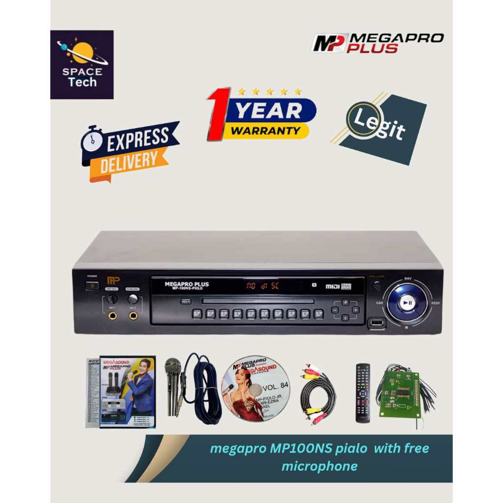 Megapro Plus Karaoke Player MP100NS Piolo with Free Wired Microphone Volume 84 CD | Shopee ...