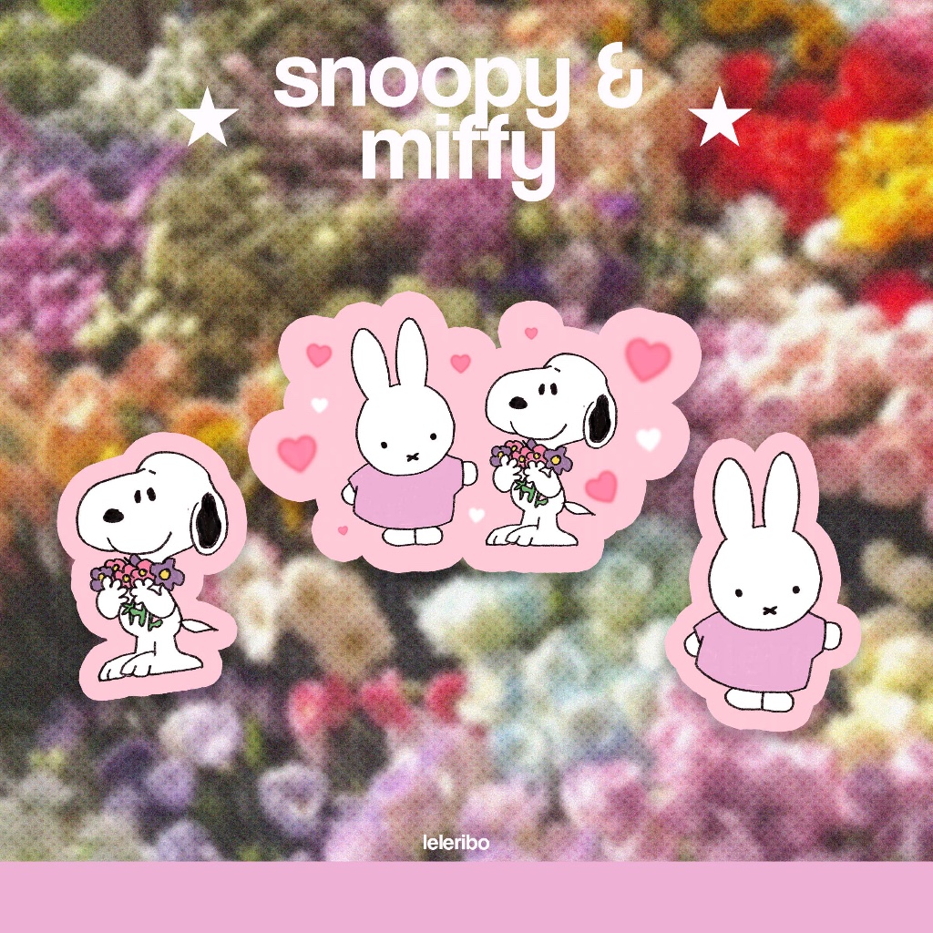 Snoopy Miffy Illustration Sticker & Acrylic Keyring by leleribo ...
