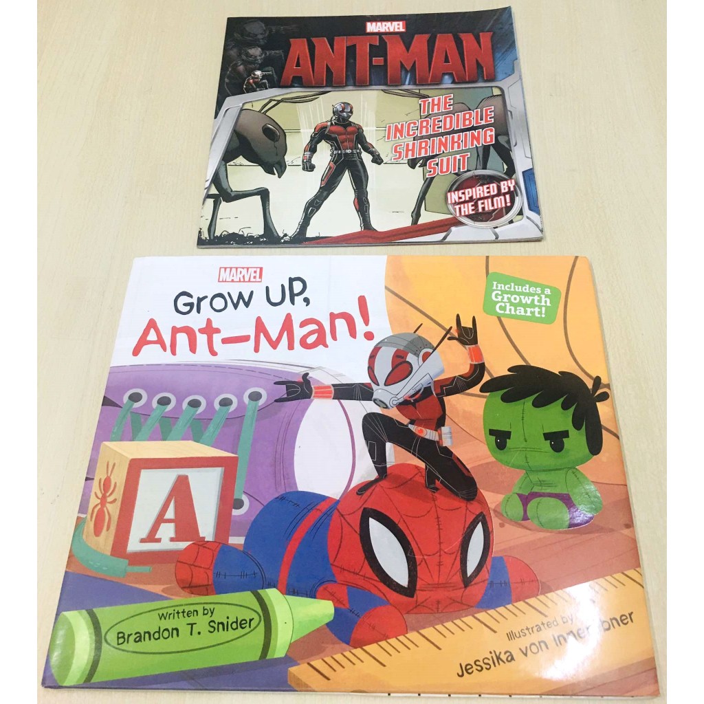 Marvel Grow Up, Ant-Man Book with Growth Chart (Hard Bound) | Shopee ...