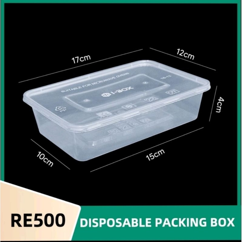 (10pcs) RE500 Microwavable food container Microwavable plastic ...