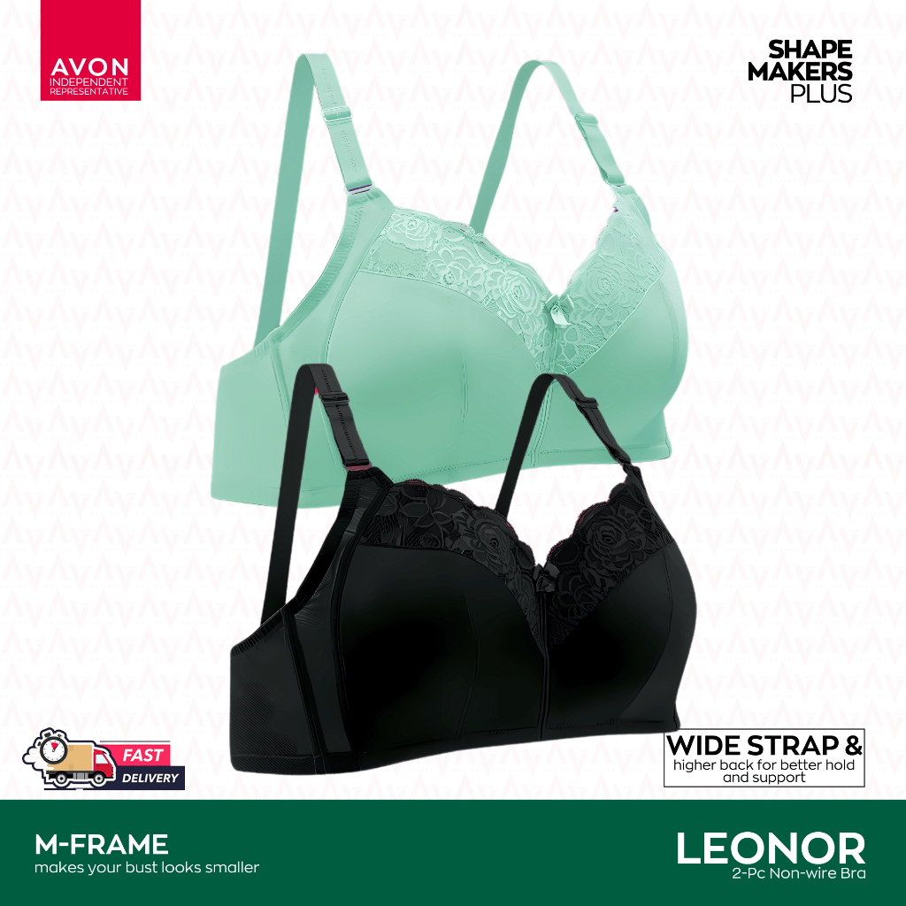 Avon Leonor 2pc Non-wire Breathable M-Frame Shapemakers Plus Size Bra | Shopee Philippines