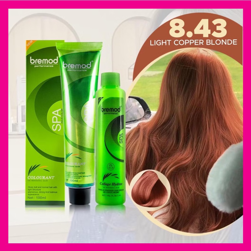 lighter copper blonde 8.43 bremod hair colorant 100ml | Shopee Philippines