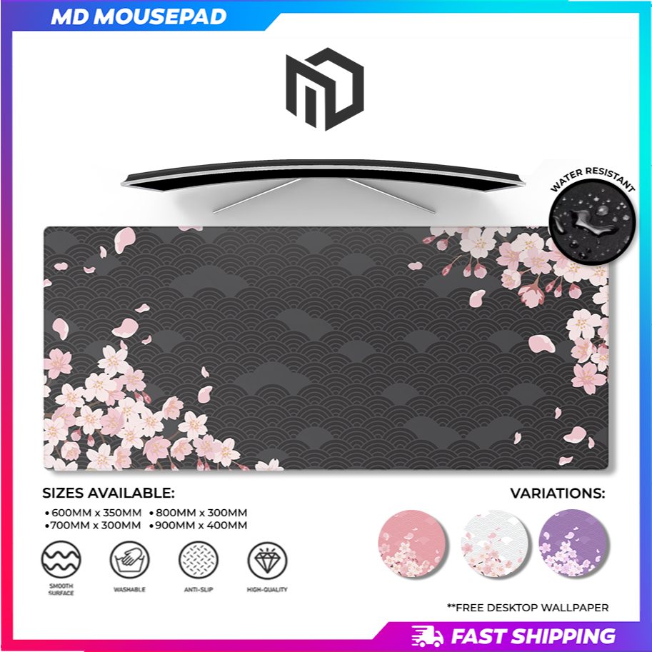MD Mousepad | Hazakura | Extended Large Gaming Mouse pad Water ...