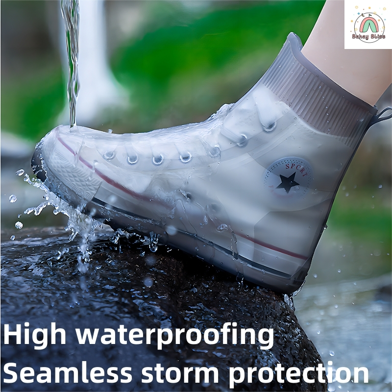 Rain Shoe Cover Tpe Material Shoe Protector For Rain Transparent Grey ...