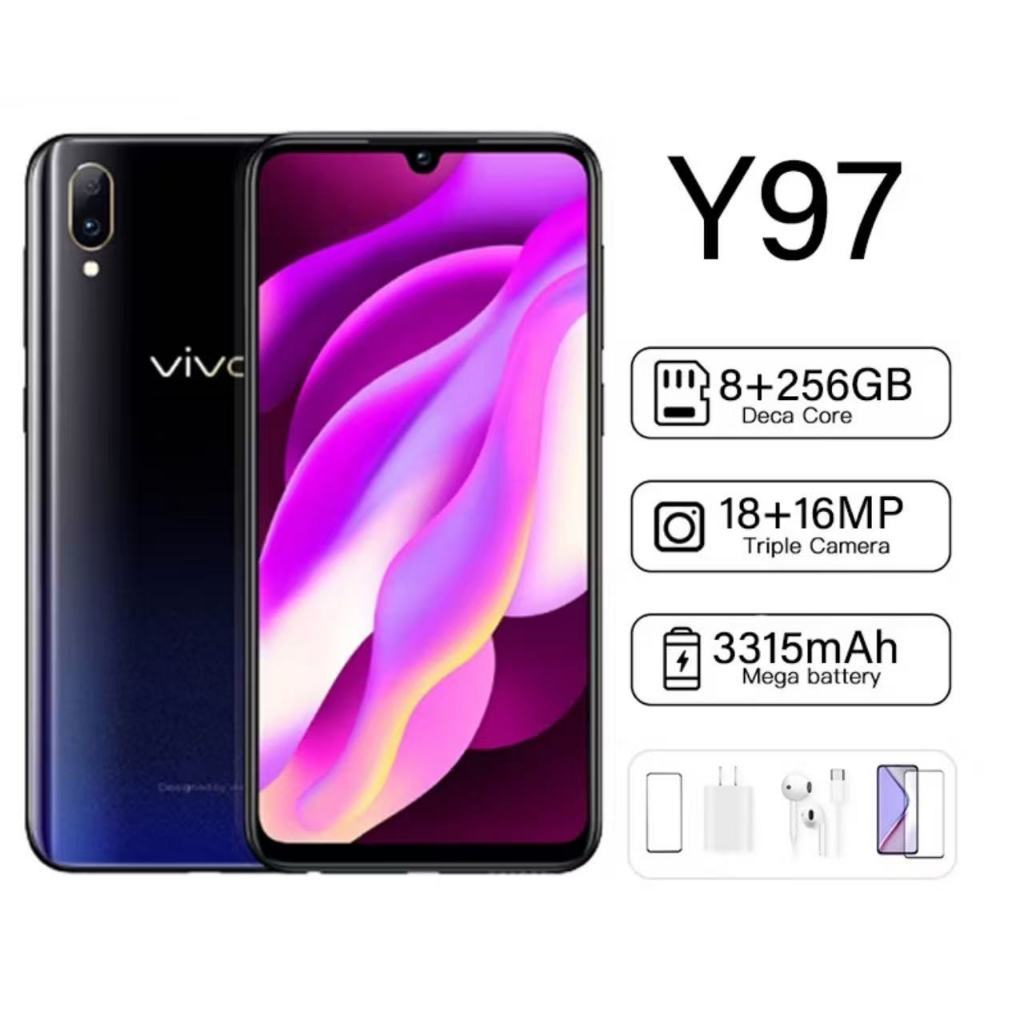 Y97 8+256GB Cellphone Facial recognition unlock 6.3inch Full Screen ...