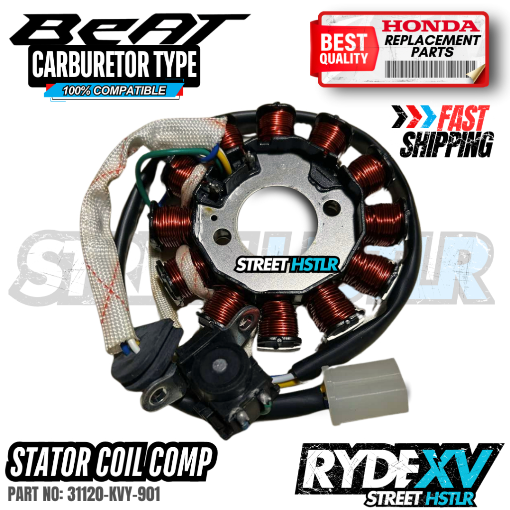 STATOR COIL COMP Honda Beat 110 Carburetor (31120-KVY-901) | Shopee ...