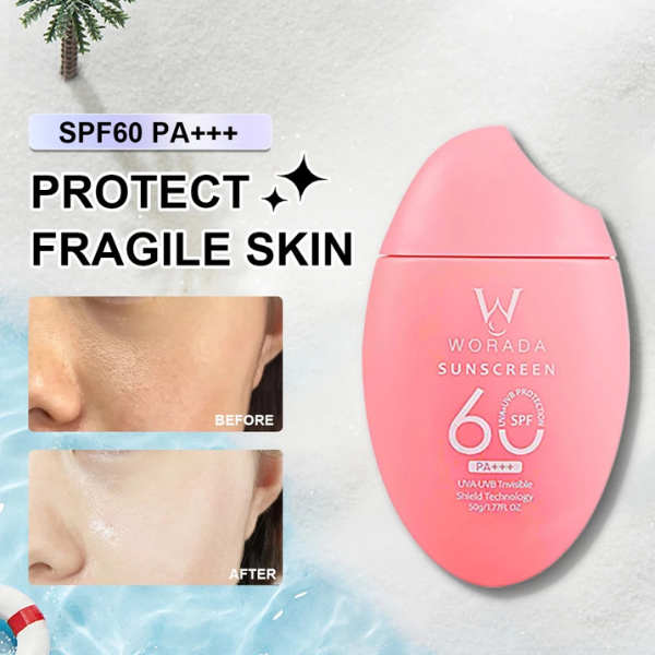 WORADA SPF60 Face Sunscreen 50g Sunblock Whitening Cream Long Lasting ...