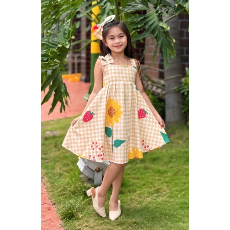 Little Vella Backless Ruffled Strap Dress with Ribbon ( 4-7 Years Old ...