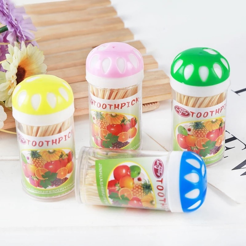 KST 200pcsBamboo Toothpicks Dual Tip Floss Stick Wooden Toothpick Teeth ...
