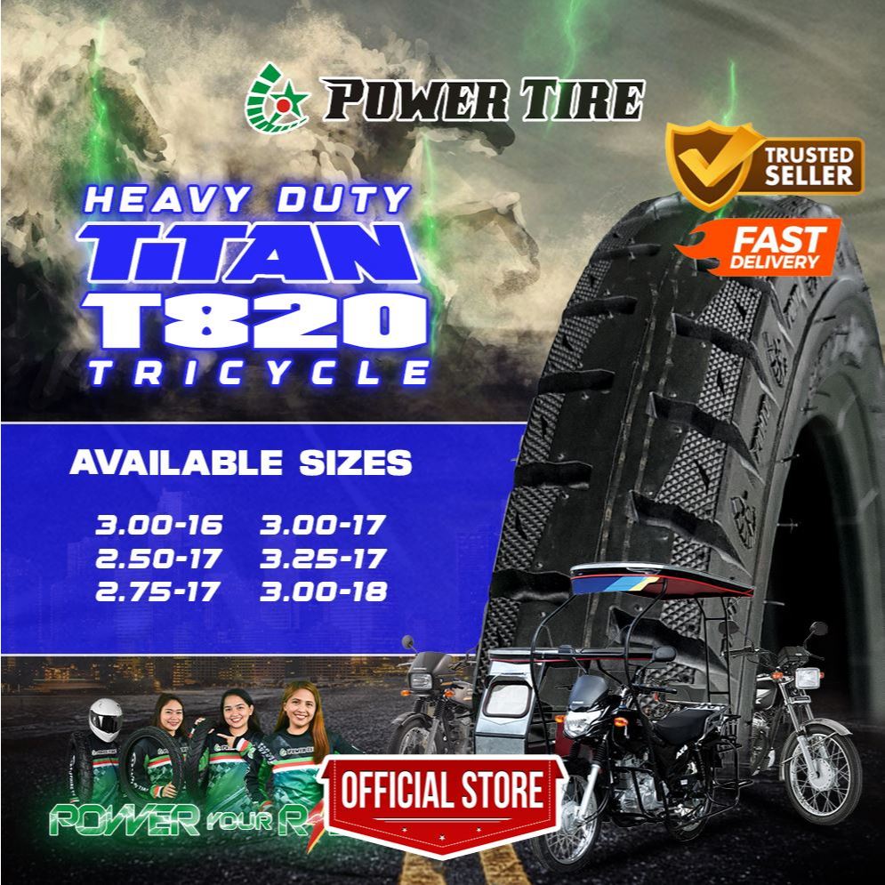 POWER TIRE TITAN T820 6PLY Sulit Matibay Brand New (YTX, TMX Supremo ...