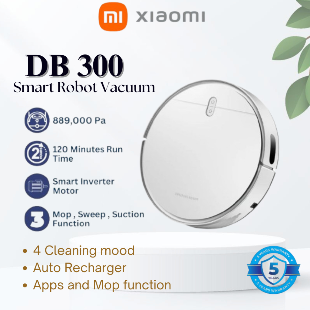 DB300 Smart Robot Vacuum Cleaner 3 in 1 Intelligent Home Appliance ...