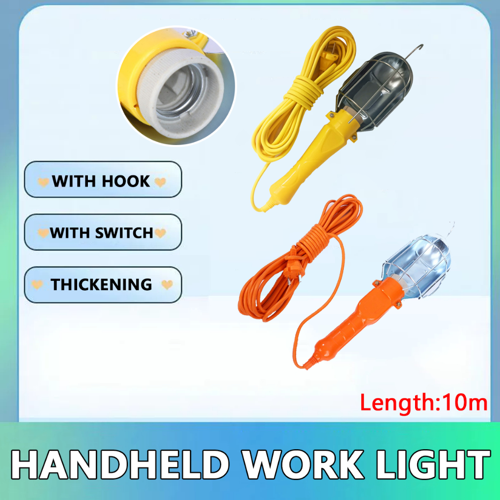 Portable Work Lamp Handle Emergency Light with Hook Trouble Lamp Car ...