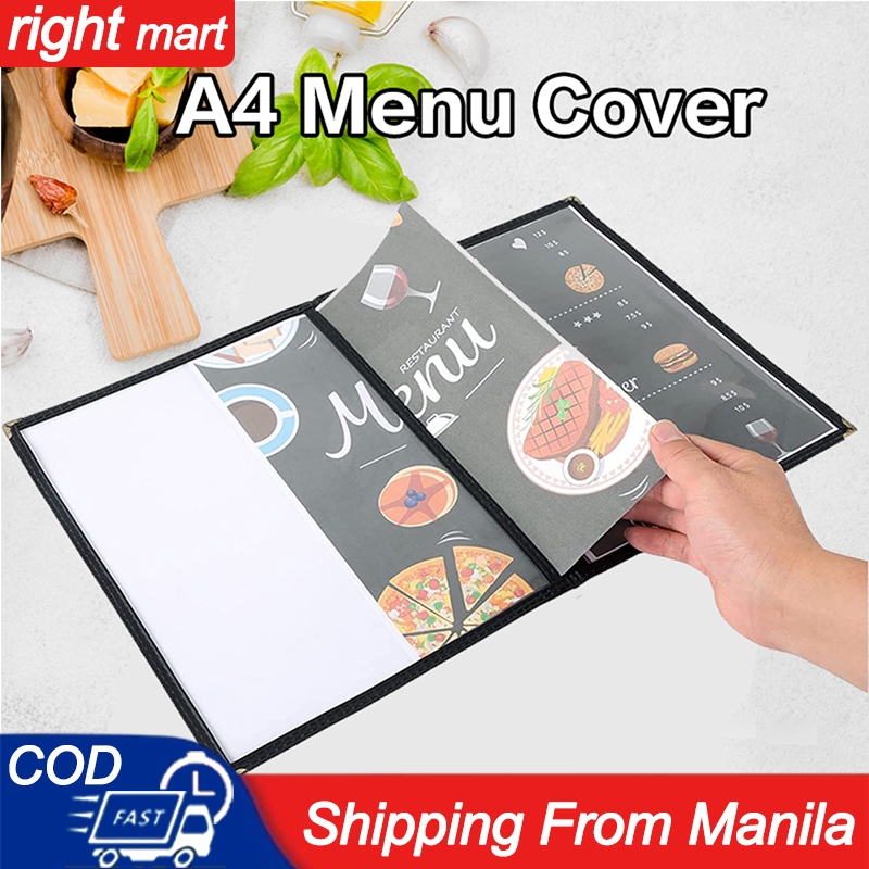 A4 Transparent Cover Menu book Menu holder Menu stand Menu board 4 /8 ...